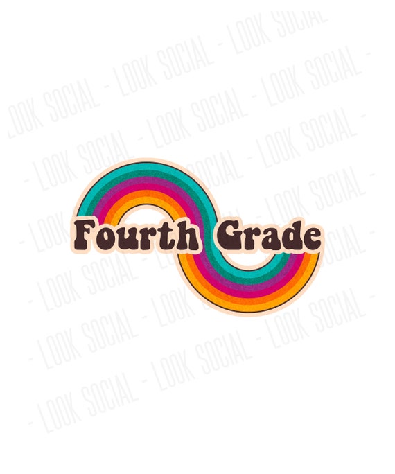 Fourth Grade PNG JPG SVG Digital Vector File 4th Grade Teacher | Etsy
