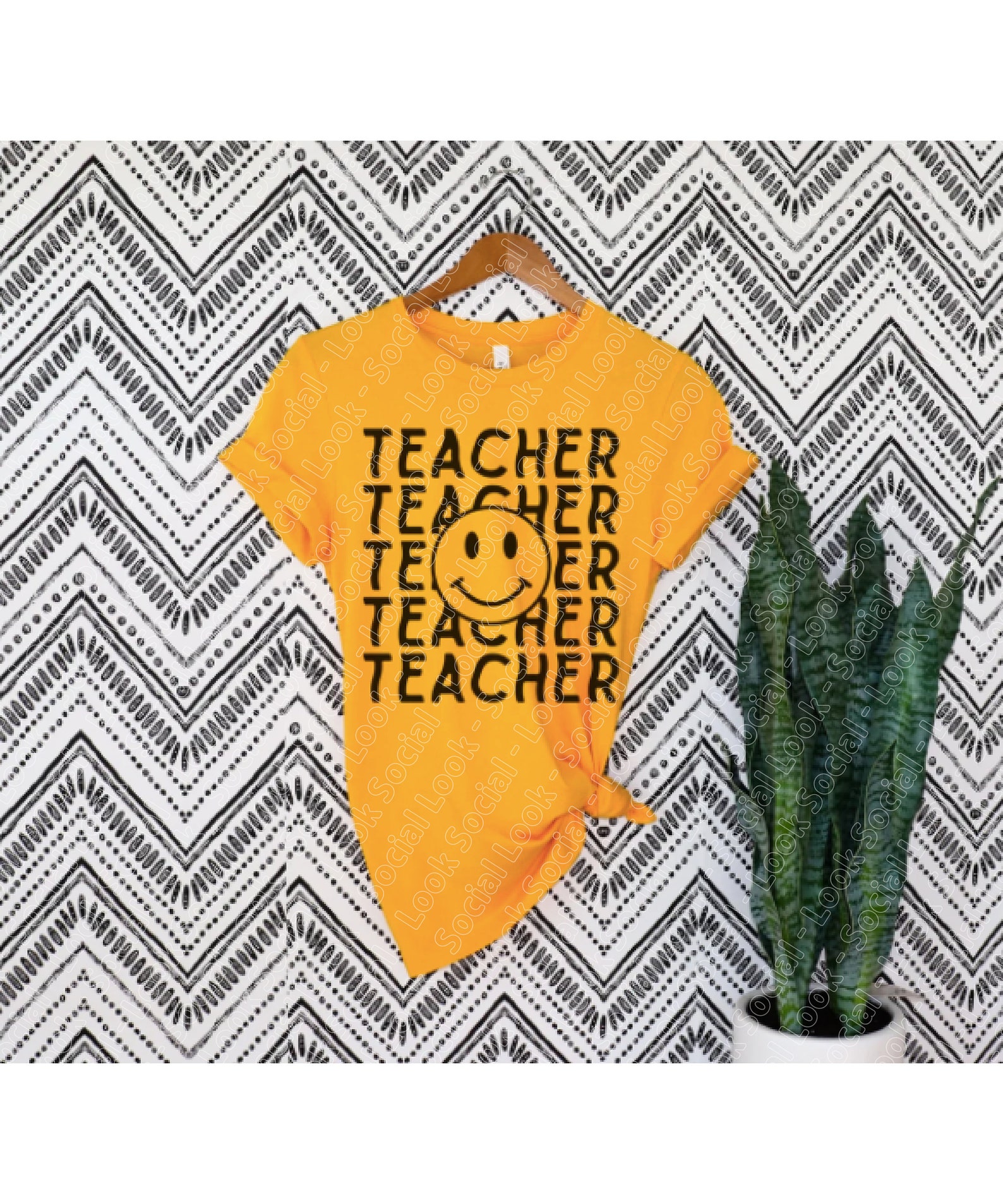 Smiley Face Teacher JPG SVG PNG Vector File Digital Trendy - Etsy
