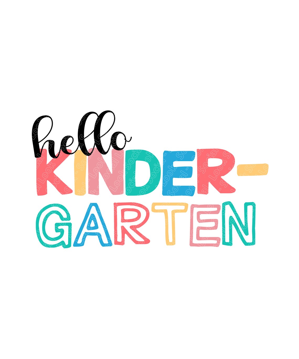 Hello Kindergarten PNG SVG JPG Digital Files Vector Files | Etsy