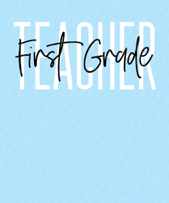 1st Grade Teacher SVG PNG JPG Digital File Vector First Grade - Etsy