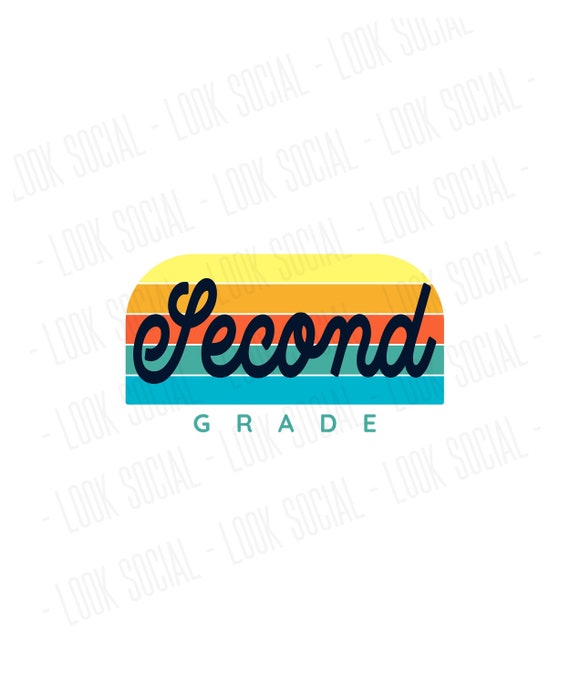 Second Grade PNG JPG SVG Digital Vector File 2nd Grader | Etsy