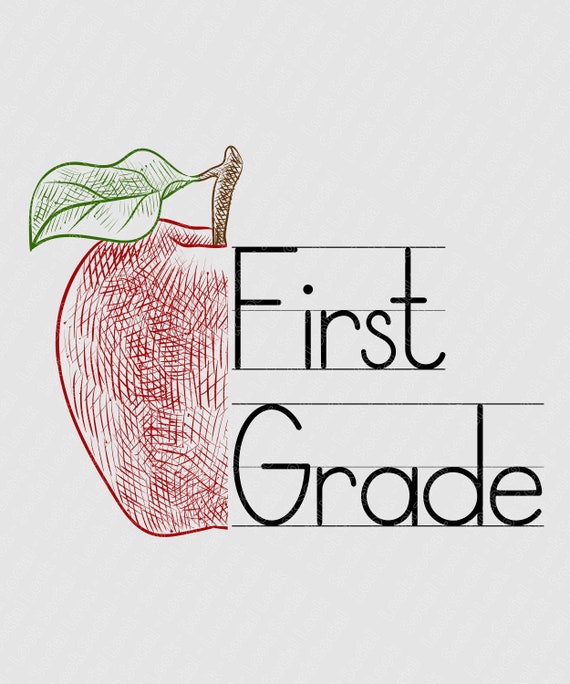 First Grade SVG PNG JPG Digital File Vector File 1st Grade | Etsy