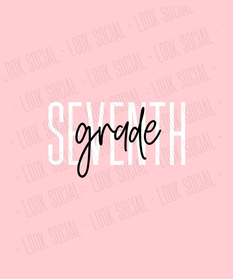 Seventh Grade JPG PNG SVG Digital Vector File Teacher Shirts - Etsy