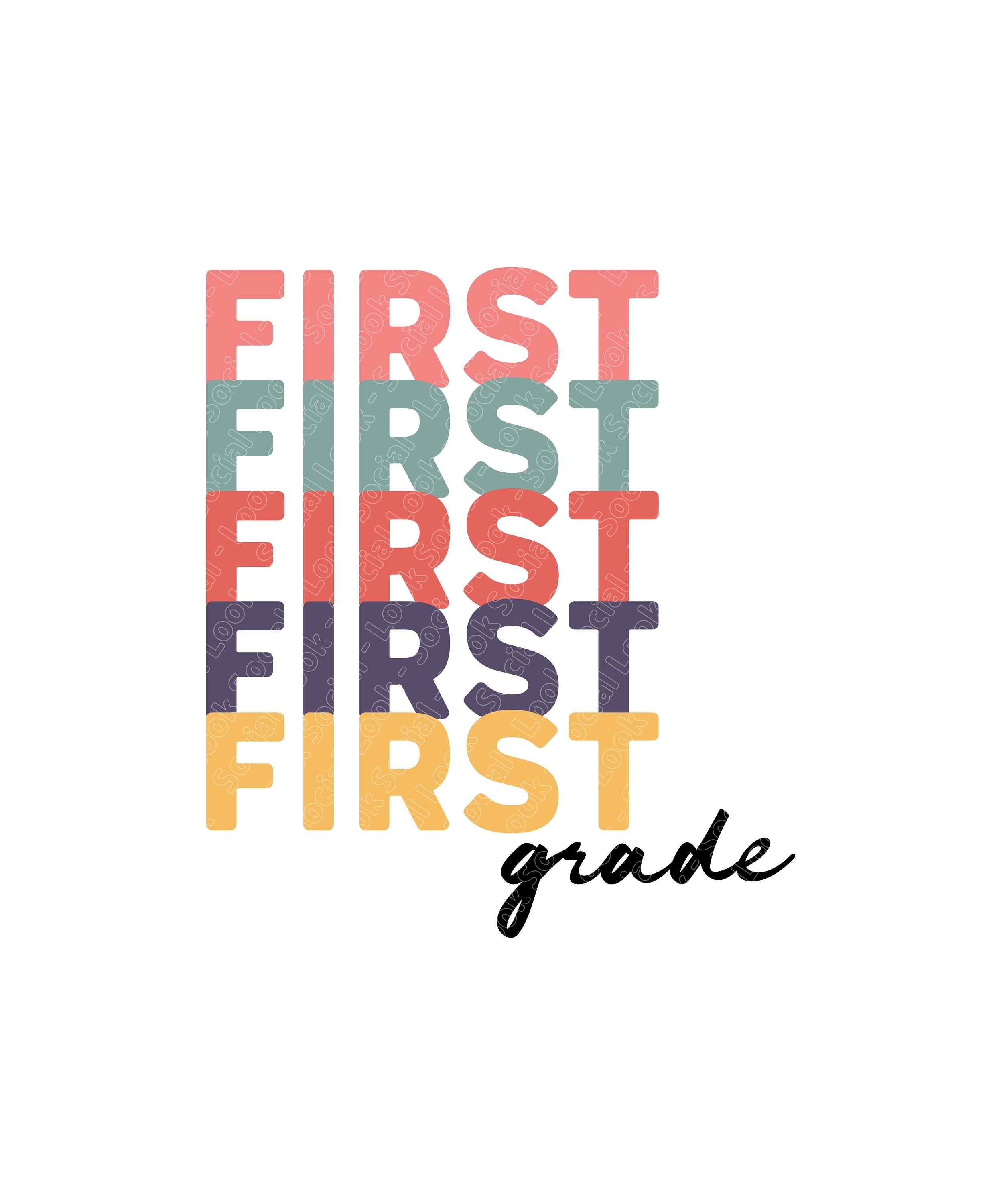 First Grade SVG PNG JPG Digital File Vector File 1st Grade - Etsy
