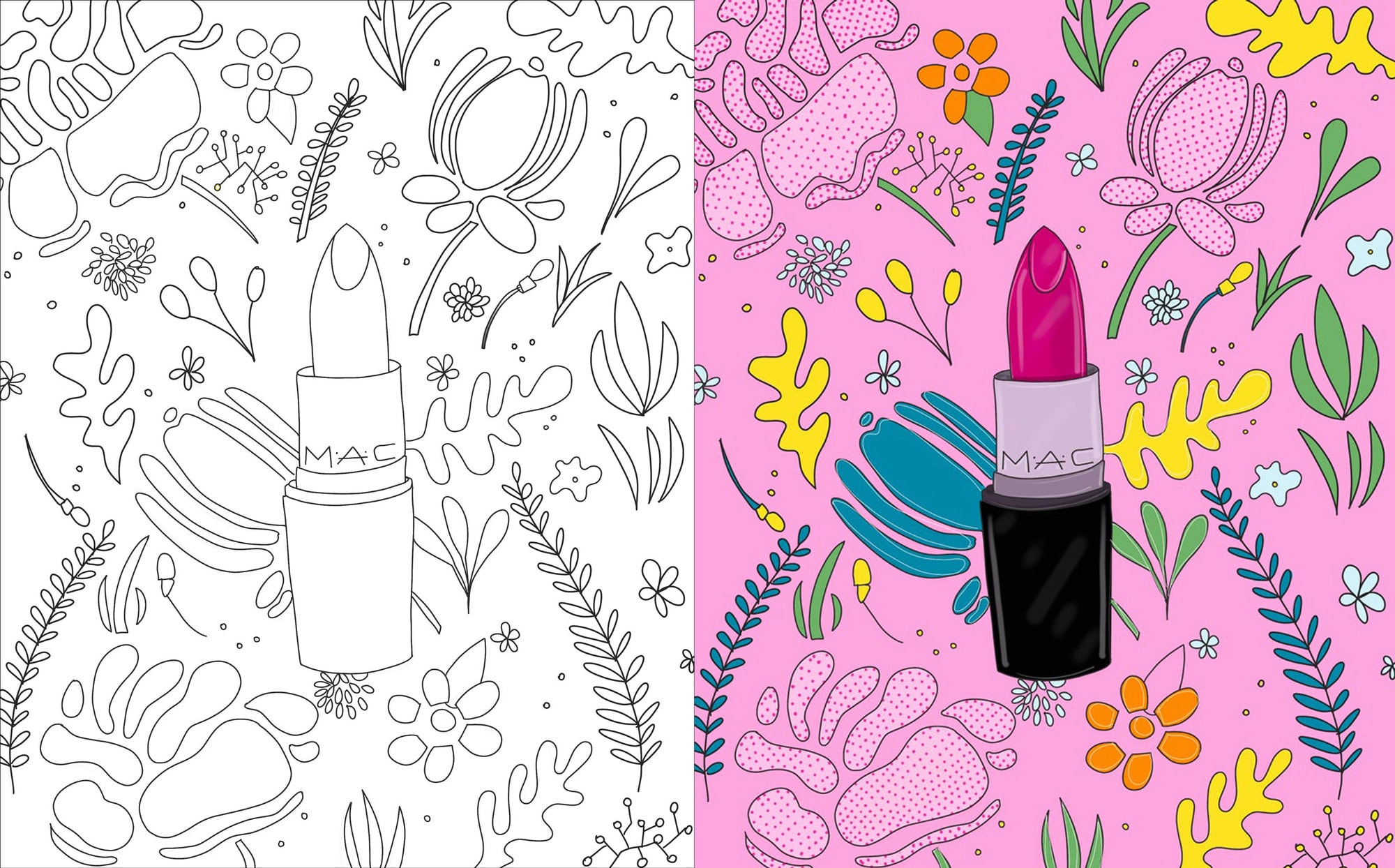 Lipstick Coloring Page