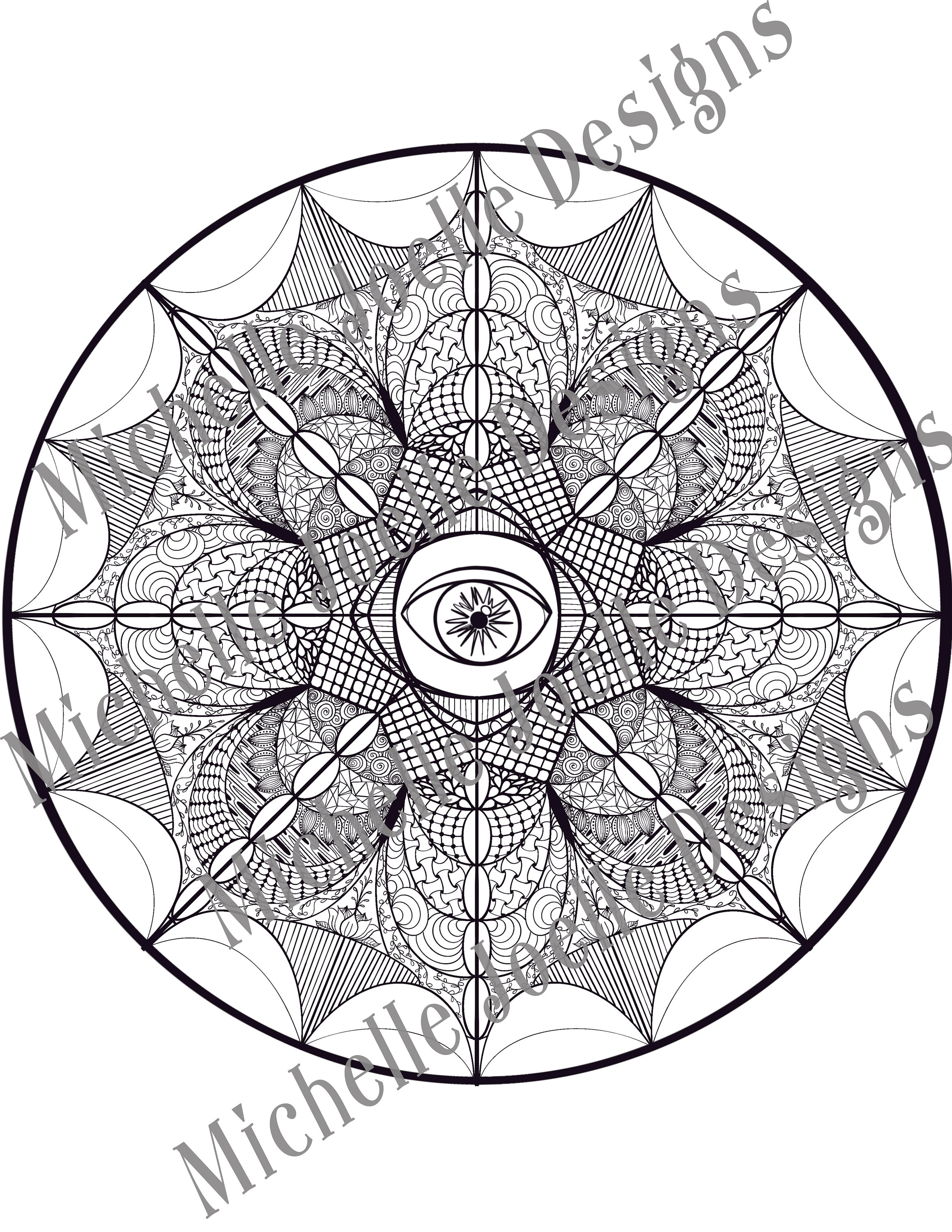 50 Mandela Tessellations Coloring Pages Adult Coloring Pages ...