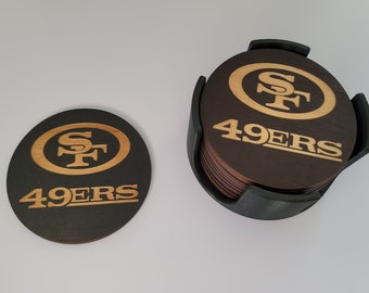 Sports Team Coasters Set of 2 Hot and Cold Drink Coasters With Football ...