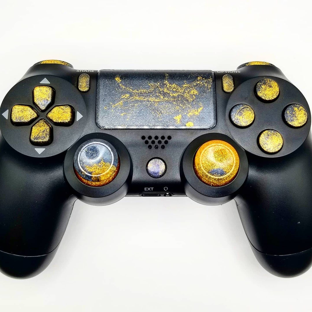 Black Marble Resin Dualshock PS4 16 Piece Button Set - Etsy