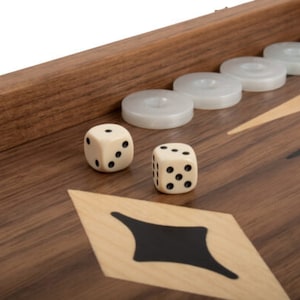 Backgammon, Backgammon Set With Chessboard, American Walnut, Medium ...