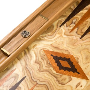 Backgammon, Olive Wood Backgammon, Deluxe Collection With Side Racks, Medium Size - Etsy