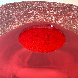 Ruby Red and Clear Glass Sommerso Style Vintage Red Vase With Sugared ...