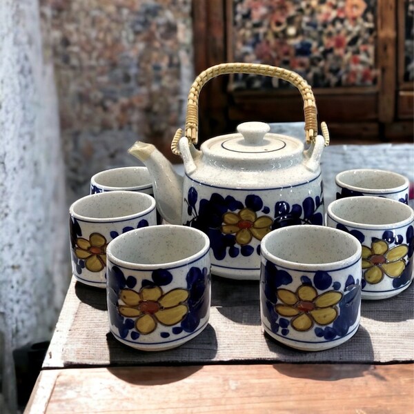 Stoneware Tea Set - Etsy