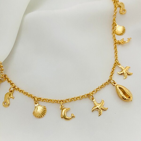 Seashell Anklet - Etsy