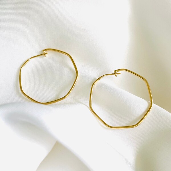 Octagon Hoops - Etsy