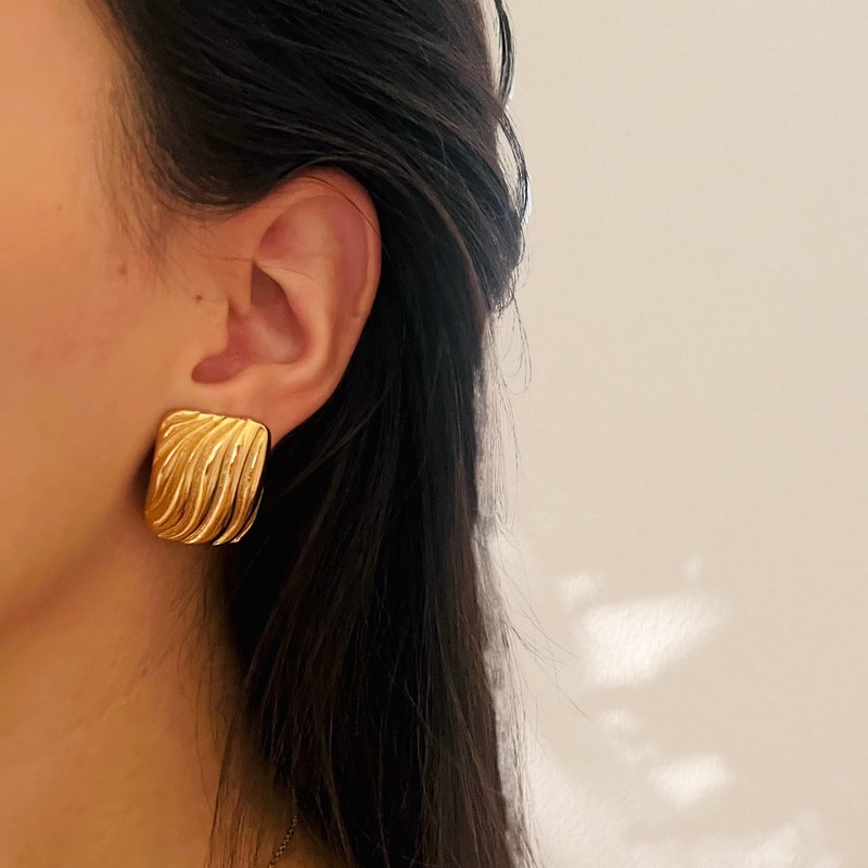 Textured Earrings - Etsy