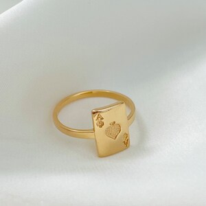 Gold Ace Ring, Ace Card Ring, Ace of Spades Ring, Gold Filled Ring ...