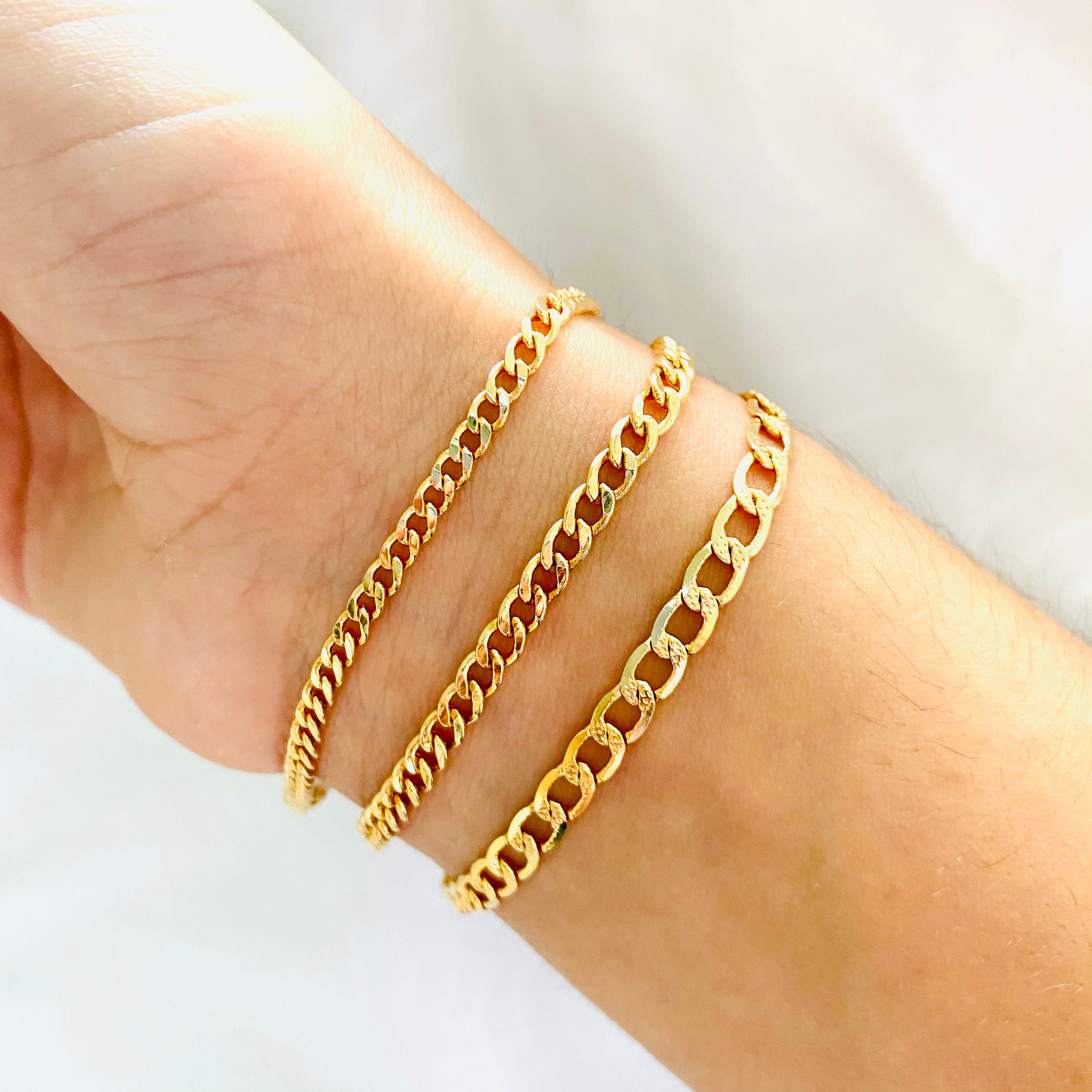 Gold Cuban Link Chain Bracelet Cuban Bracelet 18k Gold - Etsy