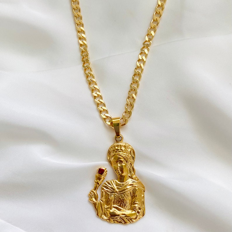 Santa Barbara Chain Necklace 18k Gold Filled Saint Barbara - Etsy