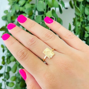 Gold Ace Ring, Ace Card Ring, Ace of Spades Ring, Gold Filled Ring ...