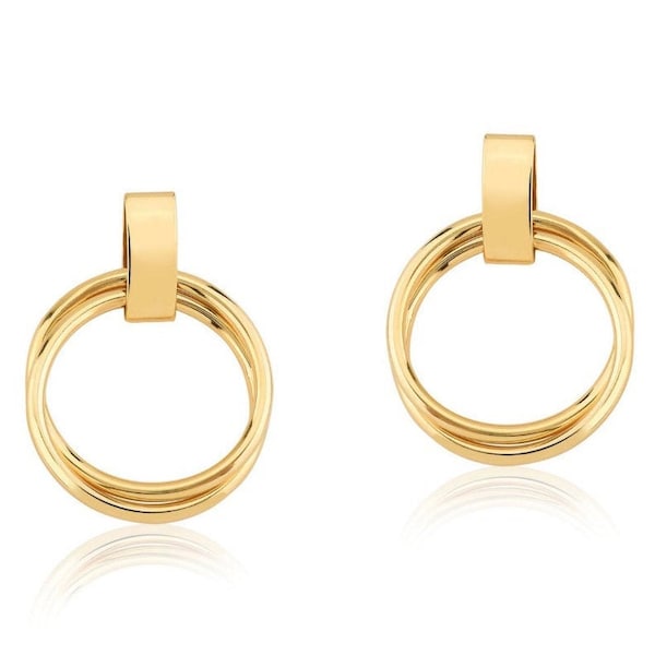 Double Hoop Earrings - Etsy