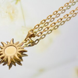 Sun Necklace, 18k Gold Filled Sun Necklace, Gold Sun Charm Necklace ...