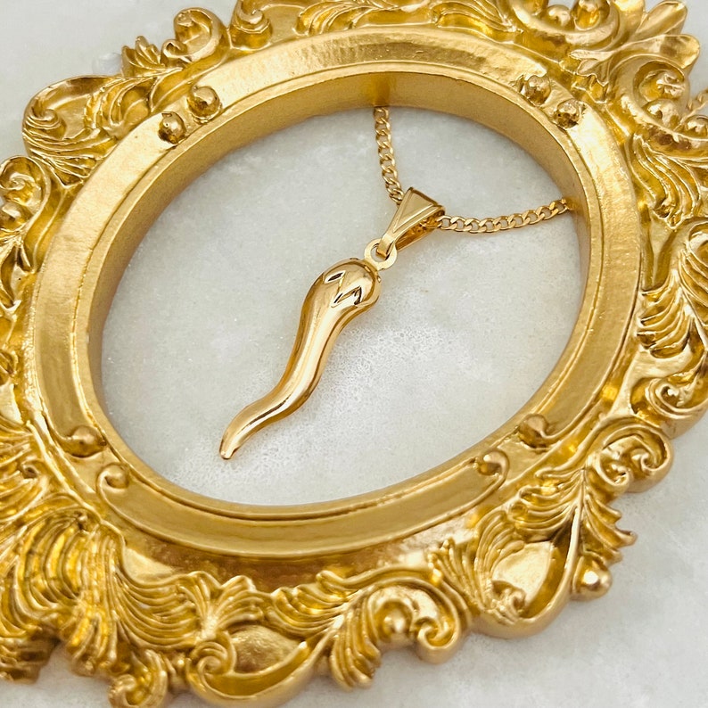 Italian Horn Necklace, Men's Italian Horn Chain, Italian Carnicello ...