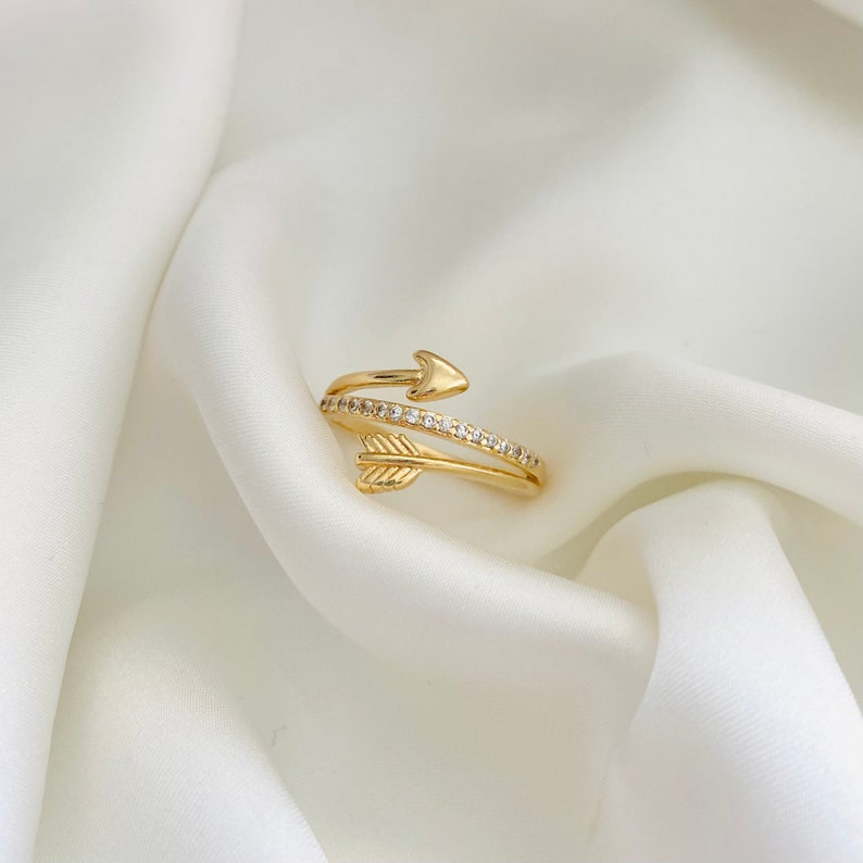 Arrow Ring Chevron Arrow Ring Gold Plated Sideways Arrow - Etsy