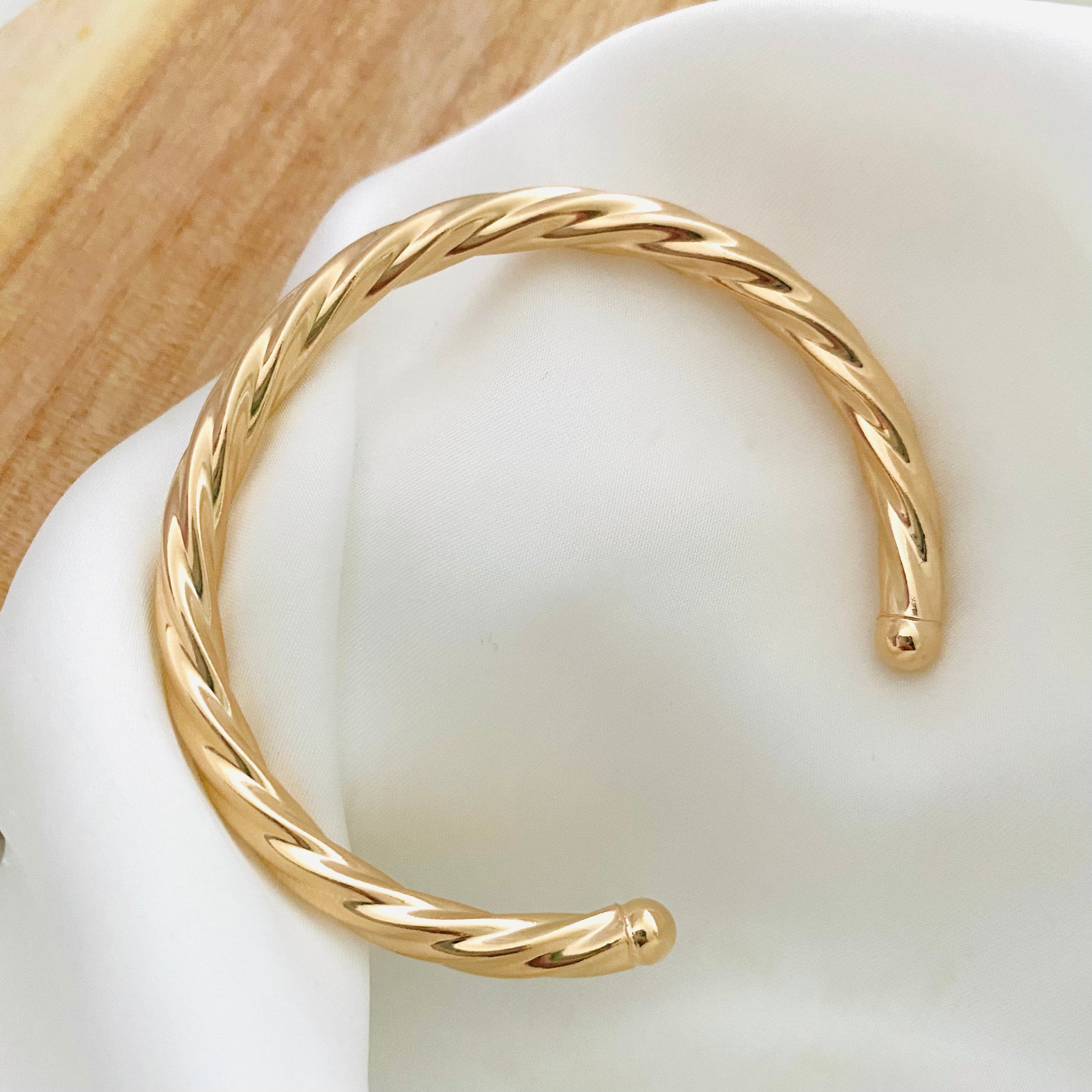 Twisted Gold Bangle Rope Cuff Bangle Chunky Bangle Bracelet - Etsy