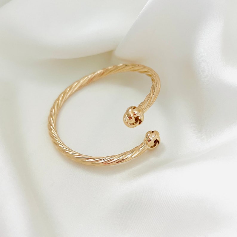 Twisted Gold Bangle Rope Cuff Bangle Chunky Bangle Bracelet - Etsy