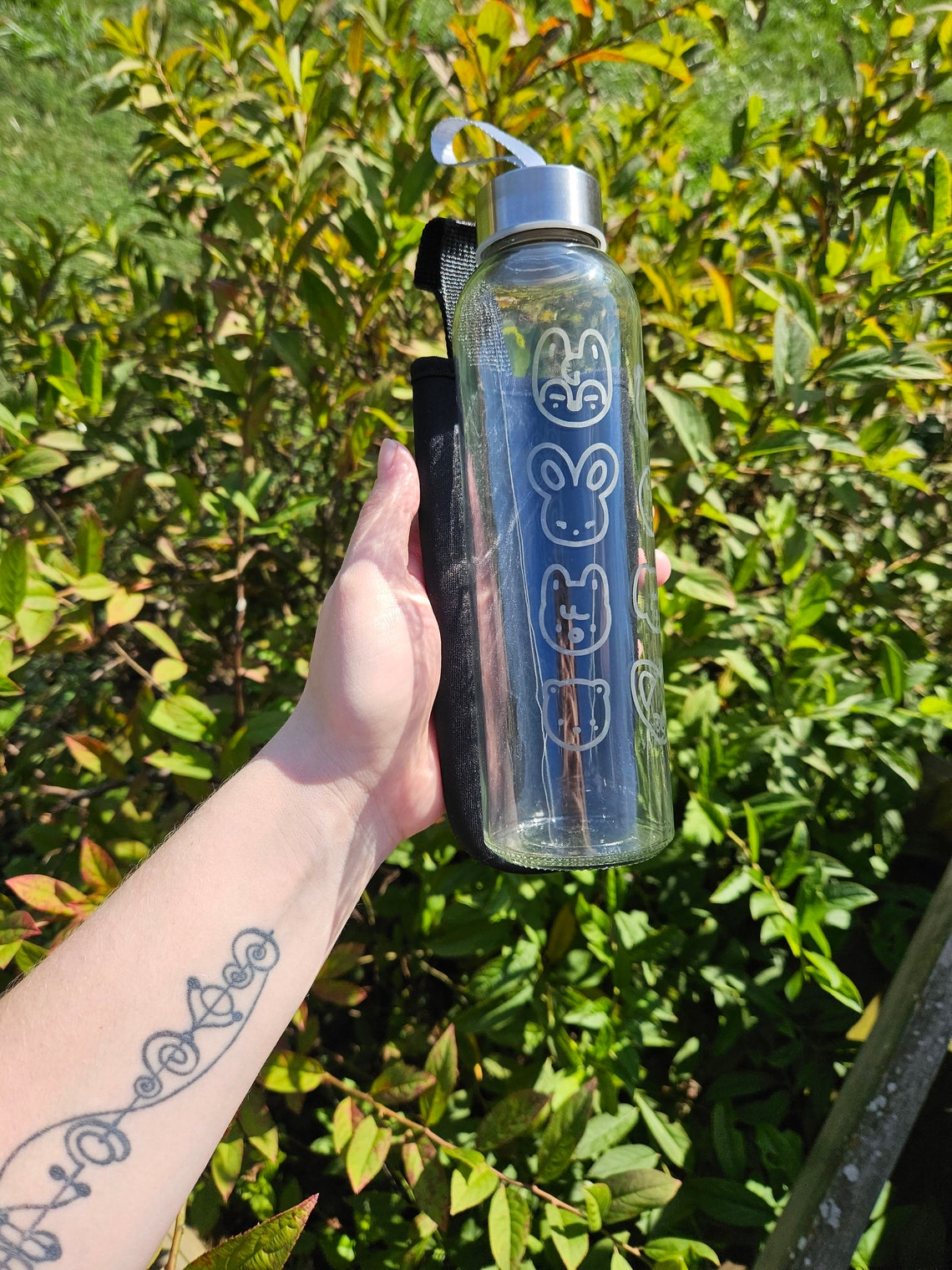 Skzoo Doodle Stray Kids Glass Water Bottle SKZ - Etsy