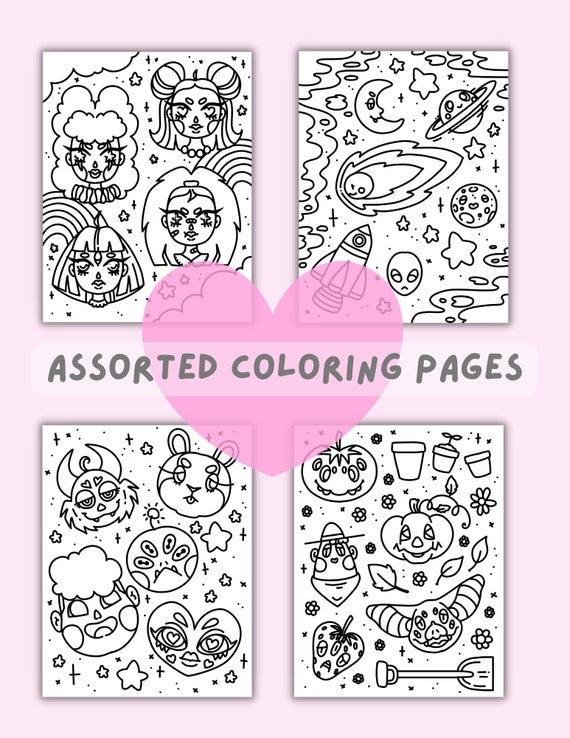 Assorted Coloring Pages PRINTABLE | Etsy