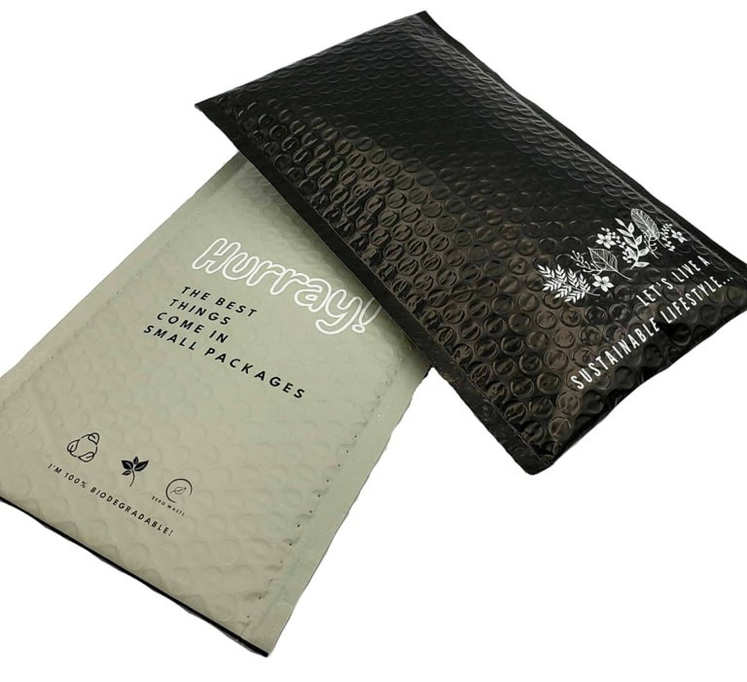 6 X 10 Biodegradable Bubble Mailers 25pcs, Two Sided, Ecofriendly ...