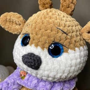 Handmade Crochet Plush Reindeer With Removable Scarf, Plushie - Etsy