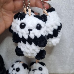Handmade Crochet Cute Little Panda Key Chain. - Etsy