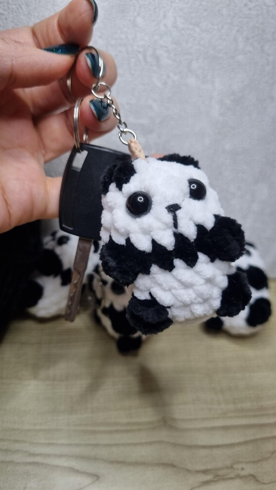 Handmade Crochet Cute Little Panda Key Chain. - Etsy