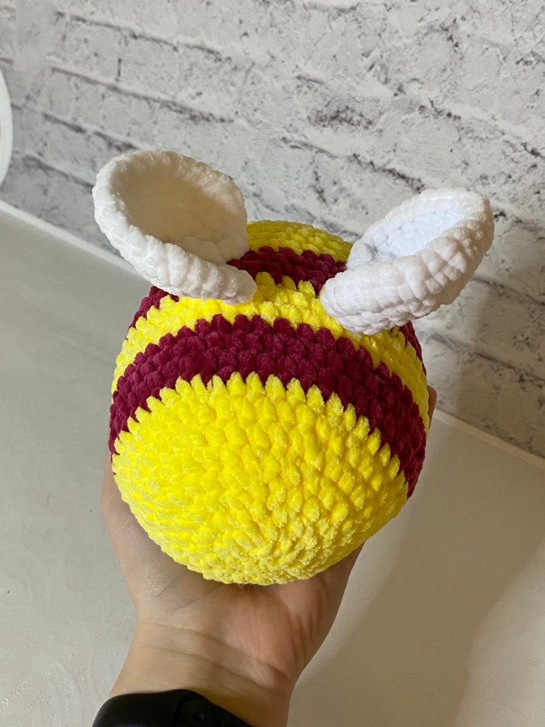 Handmade Crochet Small Plush Bee/ Crochet Plush Toy/ Colourful Toy for ...