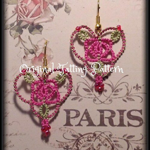 PDF Tatting Pattern Rosa Rose Bookmark Intermediate - Etsy