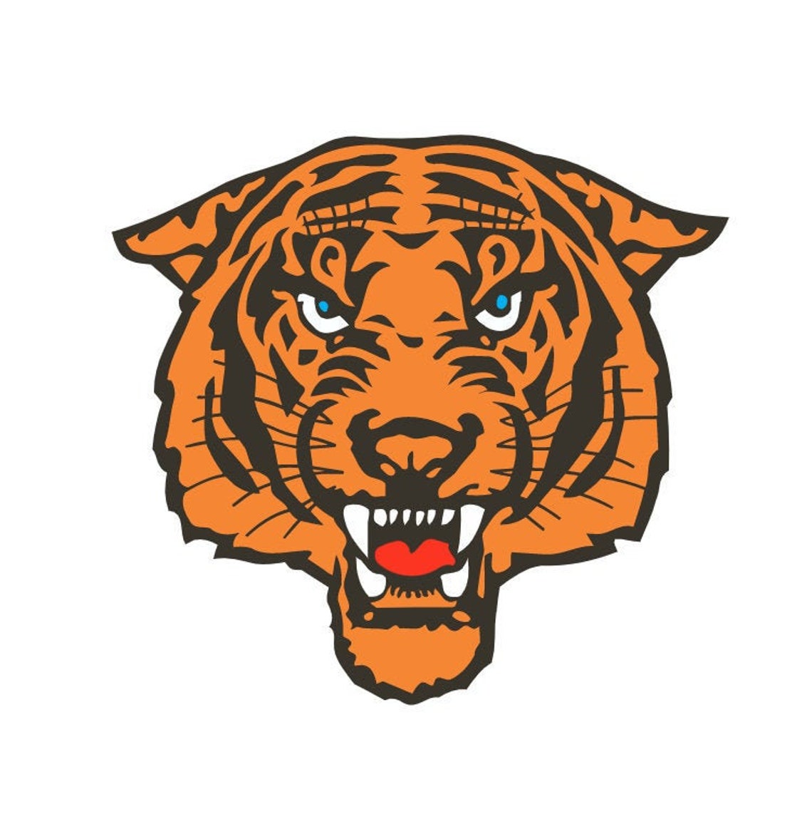 SVG file Full Color Tiger Tigers High School College | Etsy