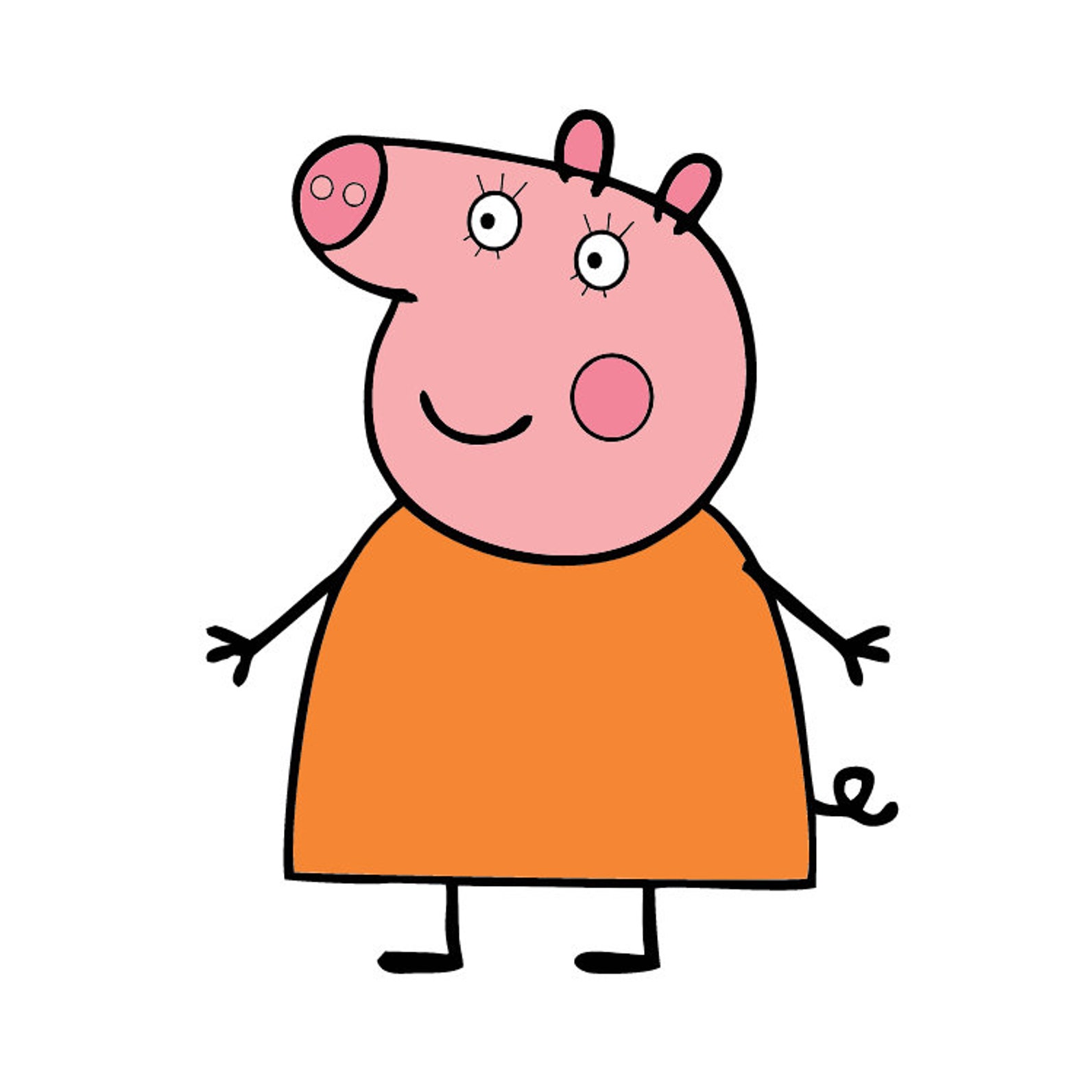 SVG file Full Color Mommy Pig Peppa Pig Nickelodeon Kids | Etsy