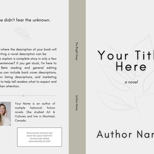 6 X 9" Book Cover Design Template - Paperback - 250-300 Pages - Etsy