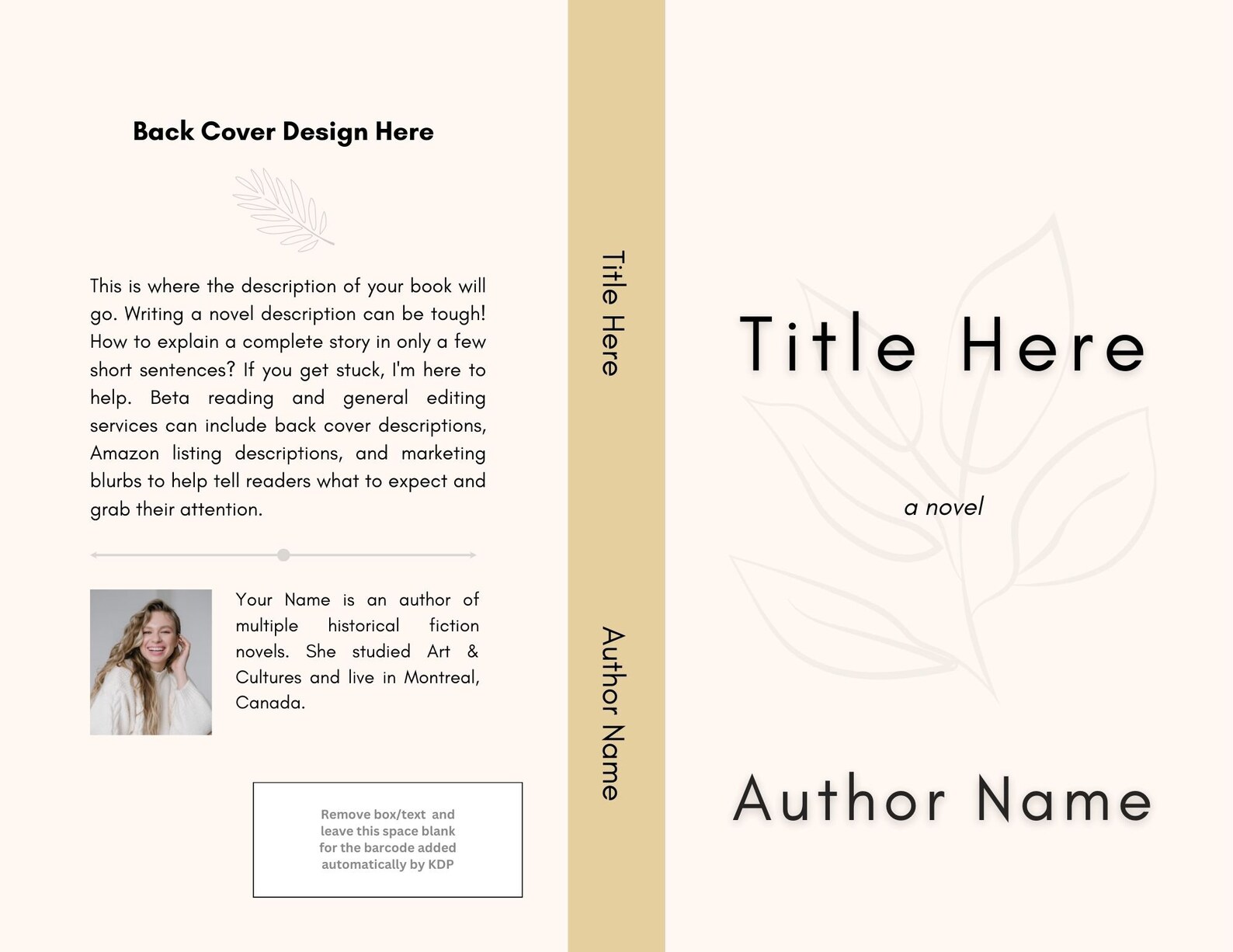 6 X 9 Book Cover Design Template Paperback 250-300 Pages - Etsy