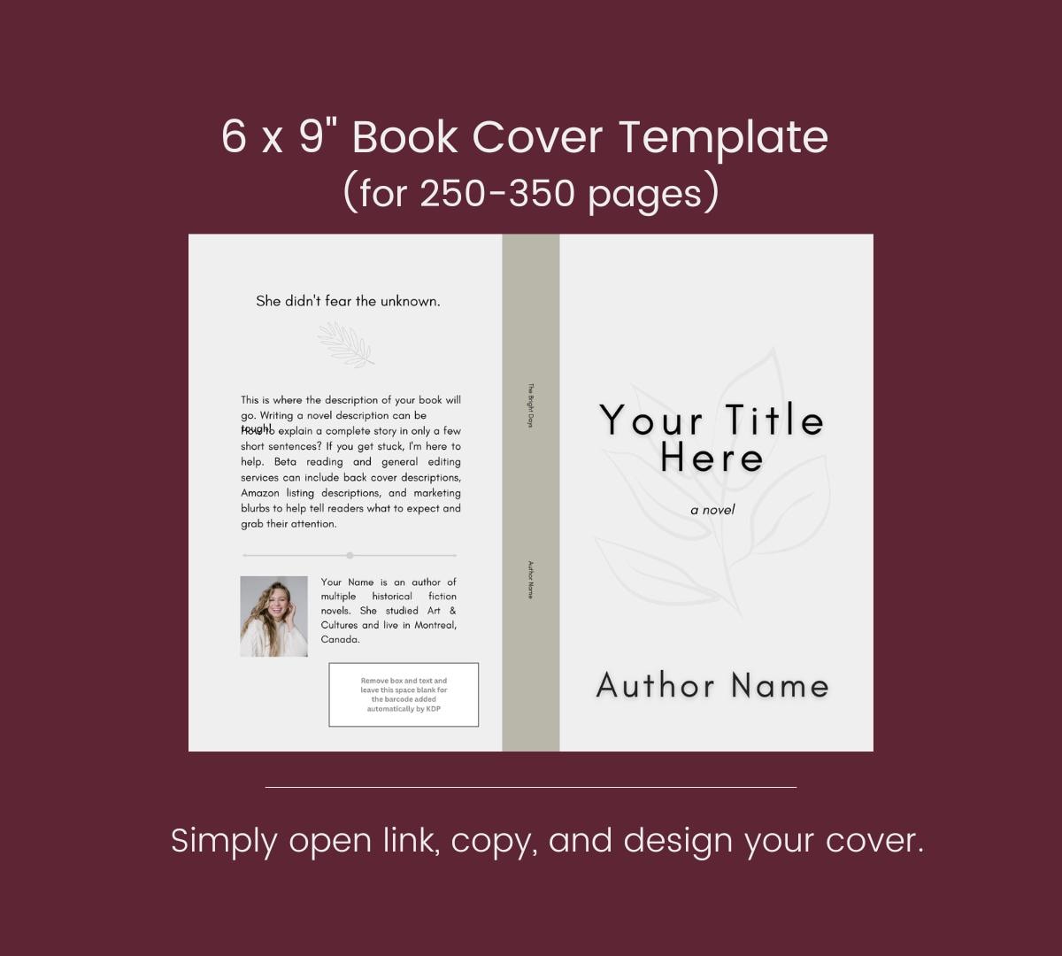 X 9 Book Template