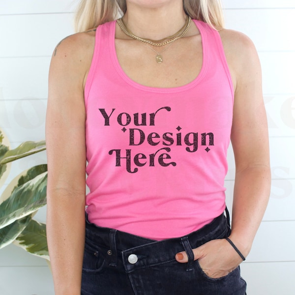 Hot Pink Tank Top - Etsy