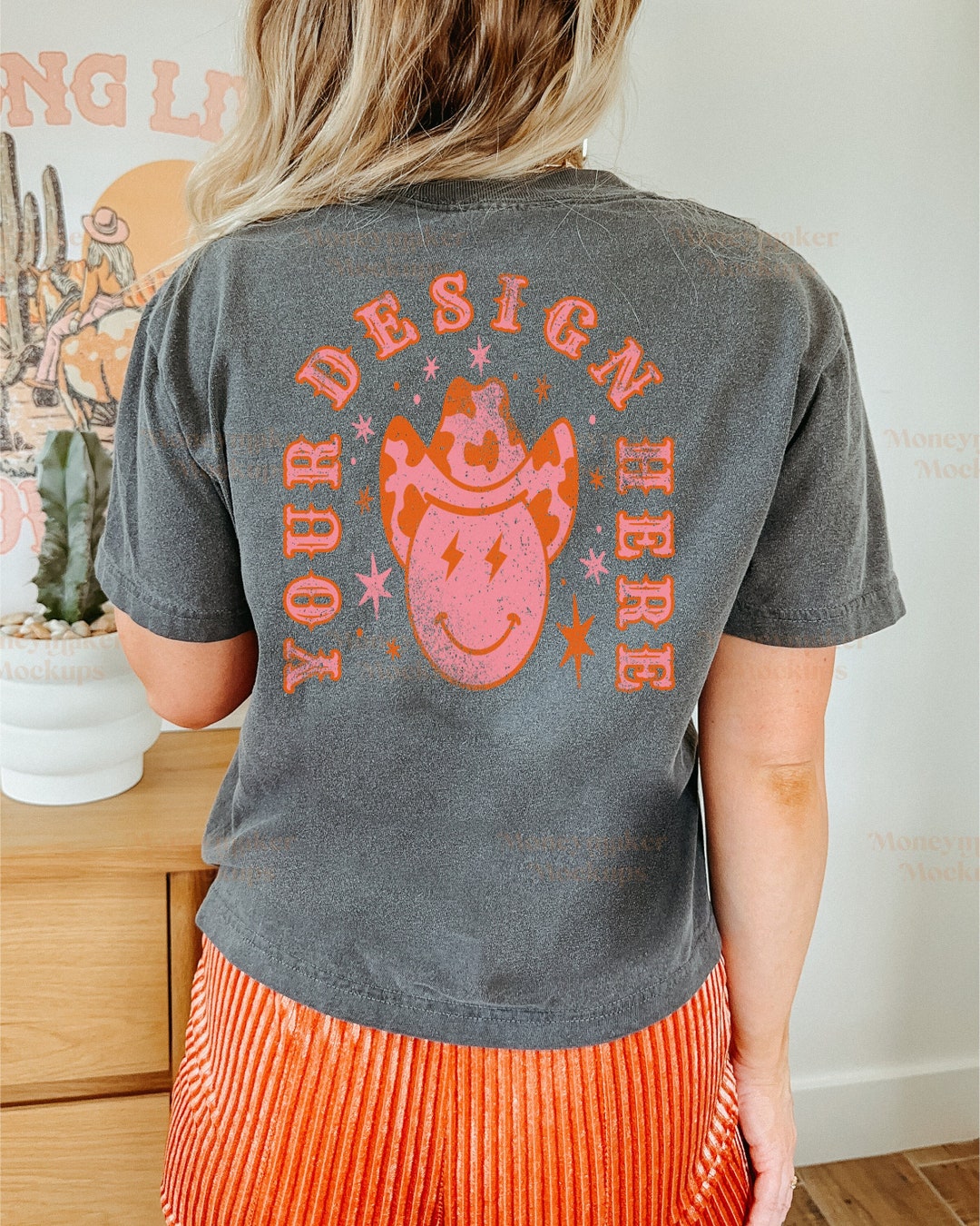 Western Mockup | Cowgirl Mock-up | Comfort Colors 3023 Pepper Mock-up ...