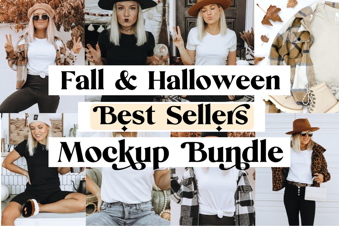 Fall and Halloween Best Seller Mockup Bundle Mockup Bundle - Etsy