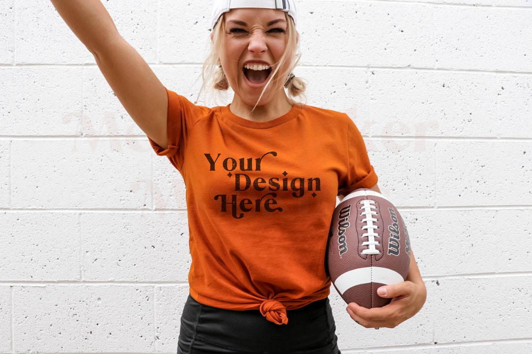 Autumn Bella Canvas 3001 Mockup | Gameday Mockup | Sports Mockup | Team ...