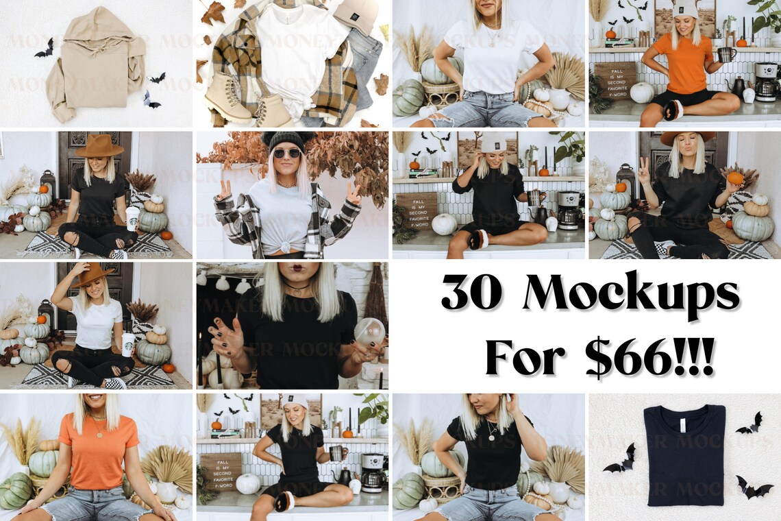 Fall and Halloween Best Seller Mockup Bundle | Mockup Bundle | Fall ...