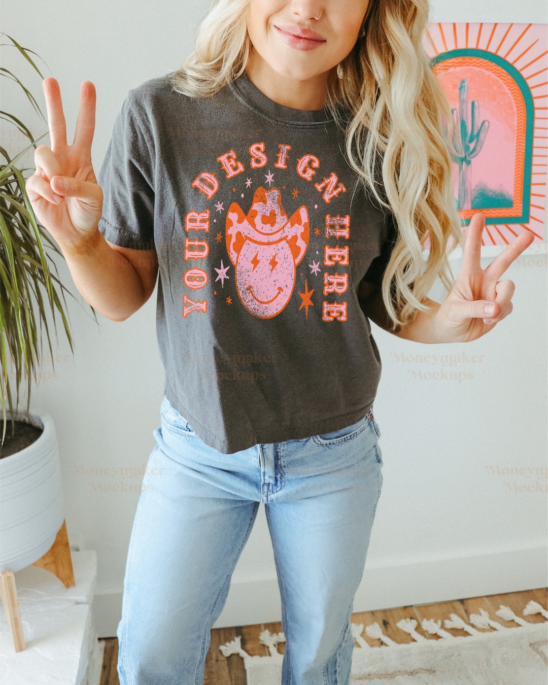 Western Mockup | Cowgirl Mock-up | Comfort Colors 3023 Pepper Mockup ...