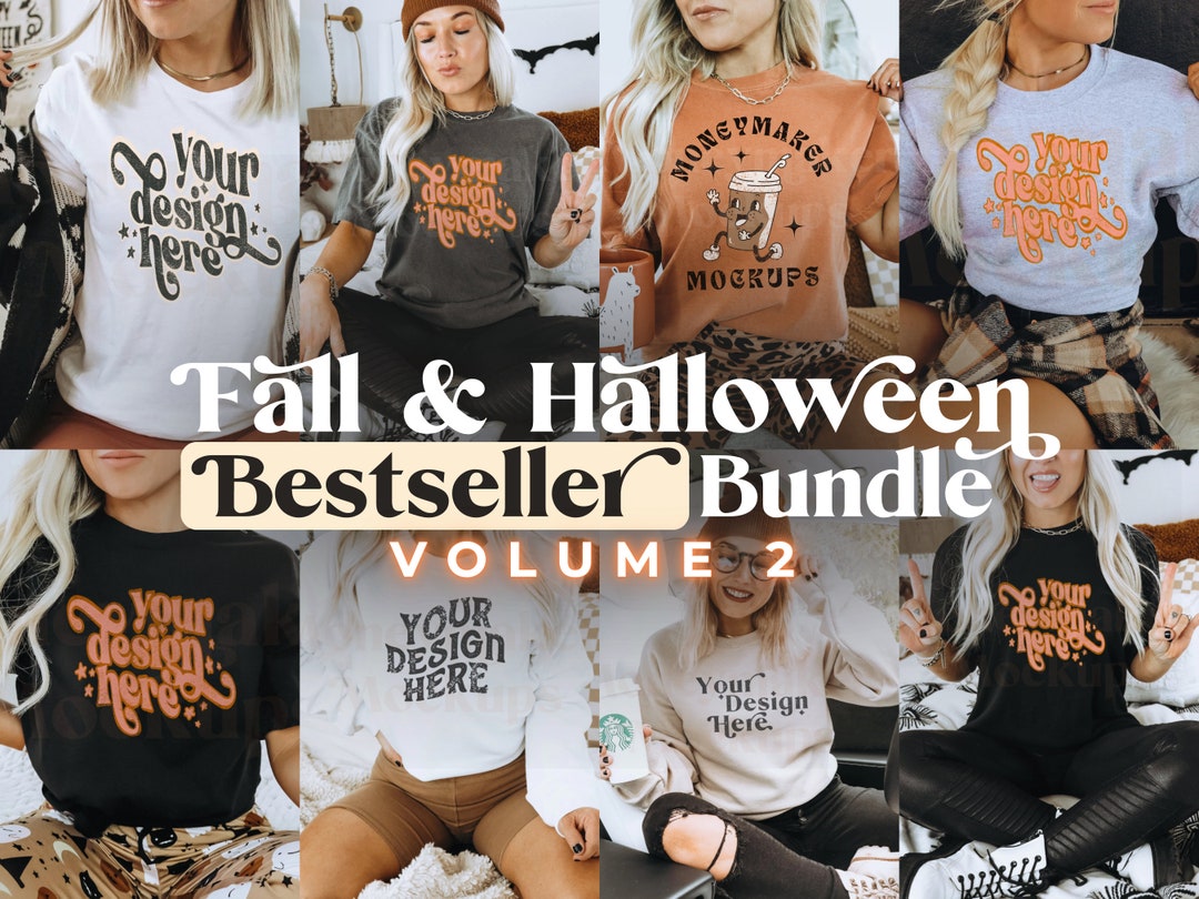 Fall and Halloween Best Seller Mockup Bundle | Mockup Bundle | Fall ...