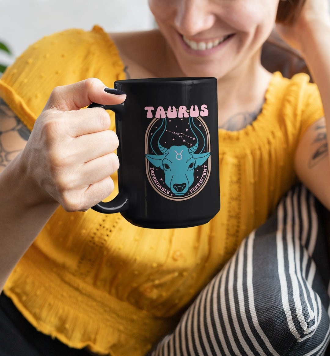 Taurus Mug, Zodiac 15 Oz Coffee Mug, Taurus Constellation Astrology Mug ...